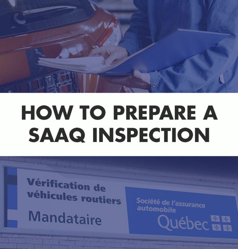 How to prepare for the SAAQ inspection: complete checklist - Alex Pneu ...
